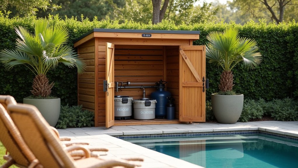 5 Tips for Concealed Pool Equipment Shed Storage - theyardmasters.com ...