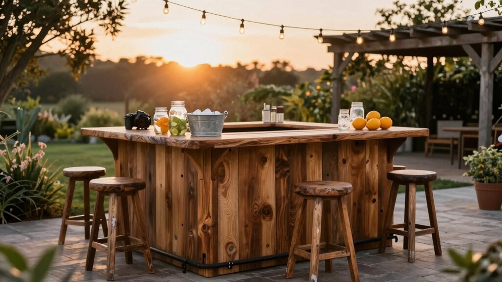 Why Choose Rustic Wooden Outdoor Bar Plans? - theyardmasters.com ...